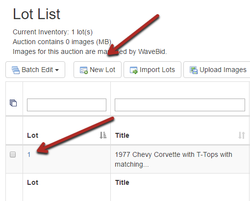 Creating Lot Descriptions Manually – Affiliate Knowledge Base